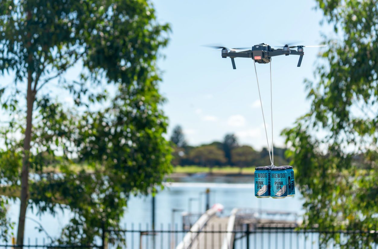 Drone Carries Beer